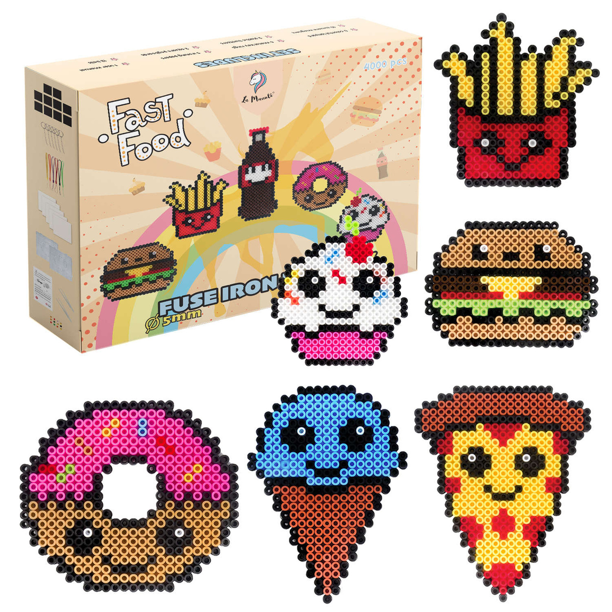 Pyssla Wzory Lody z Koralików do Prasowania | Kup Teraz!